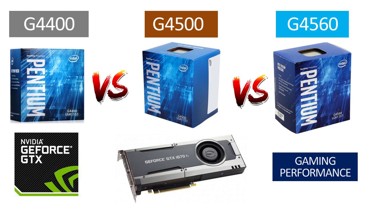G4400 vs G4500 vs G4560 - GTX 1070 TI 8GB - Benchmarks Comparison - YouTube