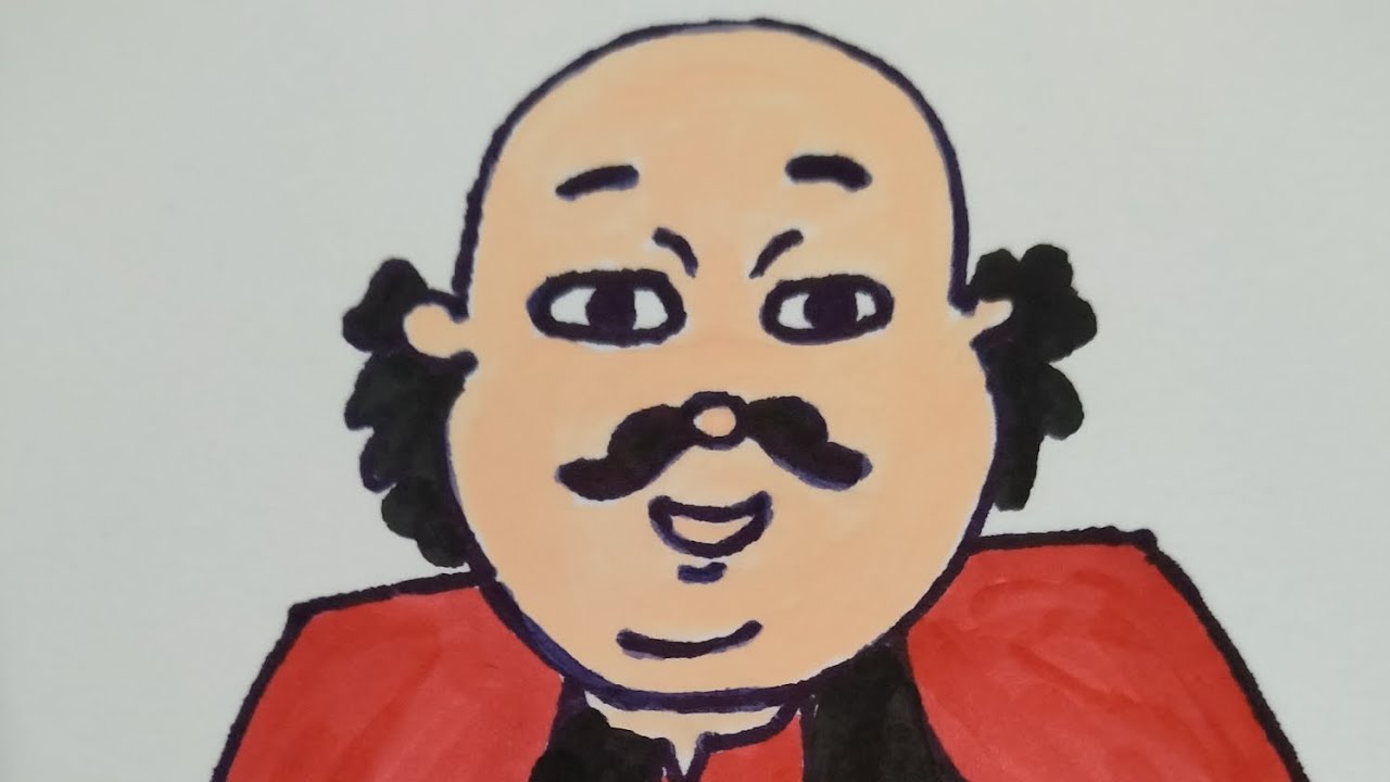 Motu Patlu drawing, cartoon drawing,How to make Motu Drawing, मोटू पतलू ...