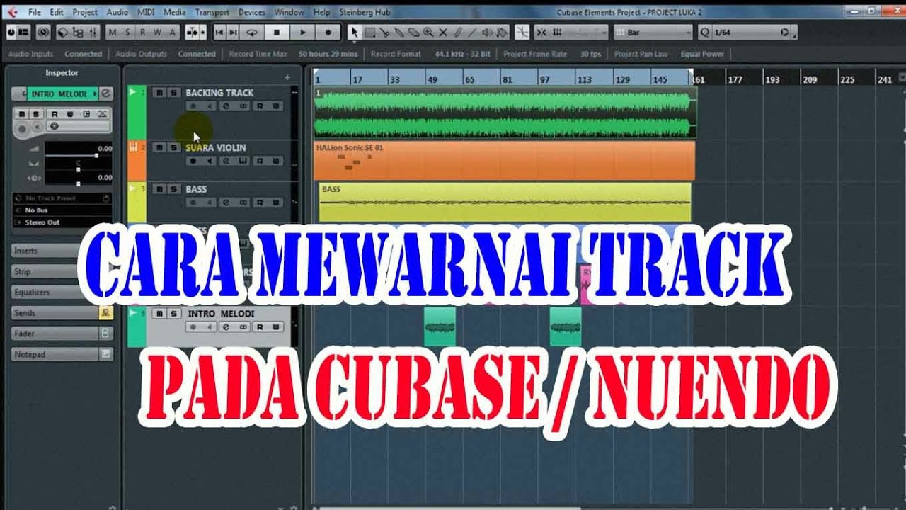 🔴 Mewarnai track cubase - track color di cubase - cubase indonesia ...
