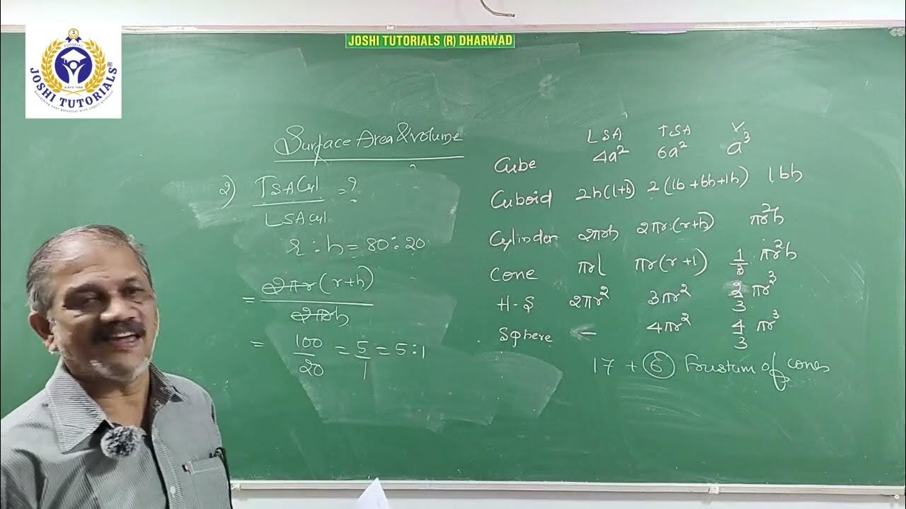 Surface Area And Volume Joshi Tutorials Youtube
