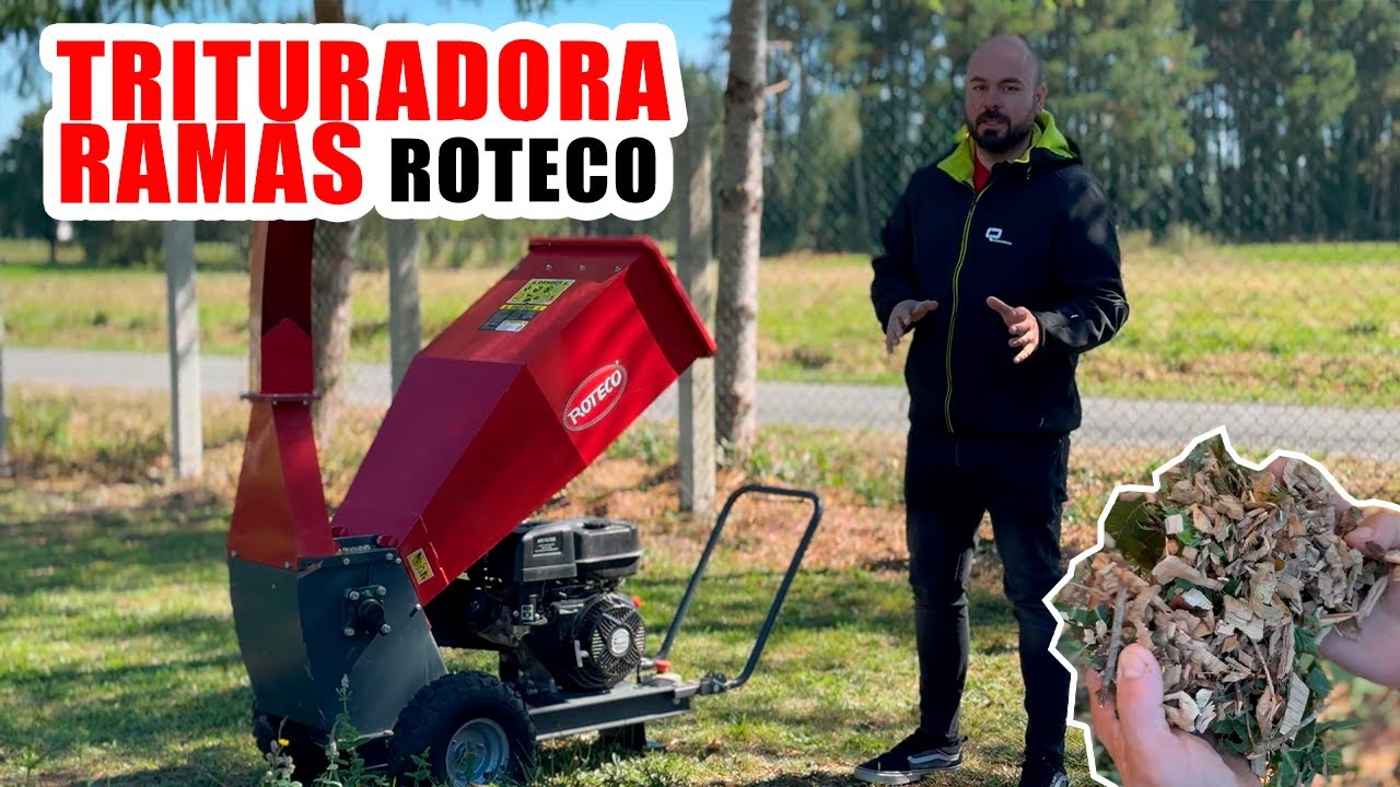 Trabajando con la TRITURADORA DE RAMAS ROTECO PGS1500 💪 - YouTube