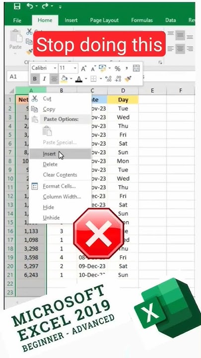Excel Shortcut Keys | Excel Tricks and Tips #excel - YouTube