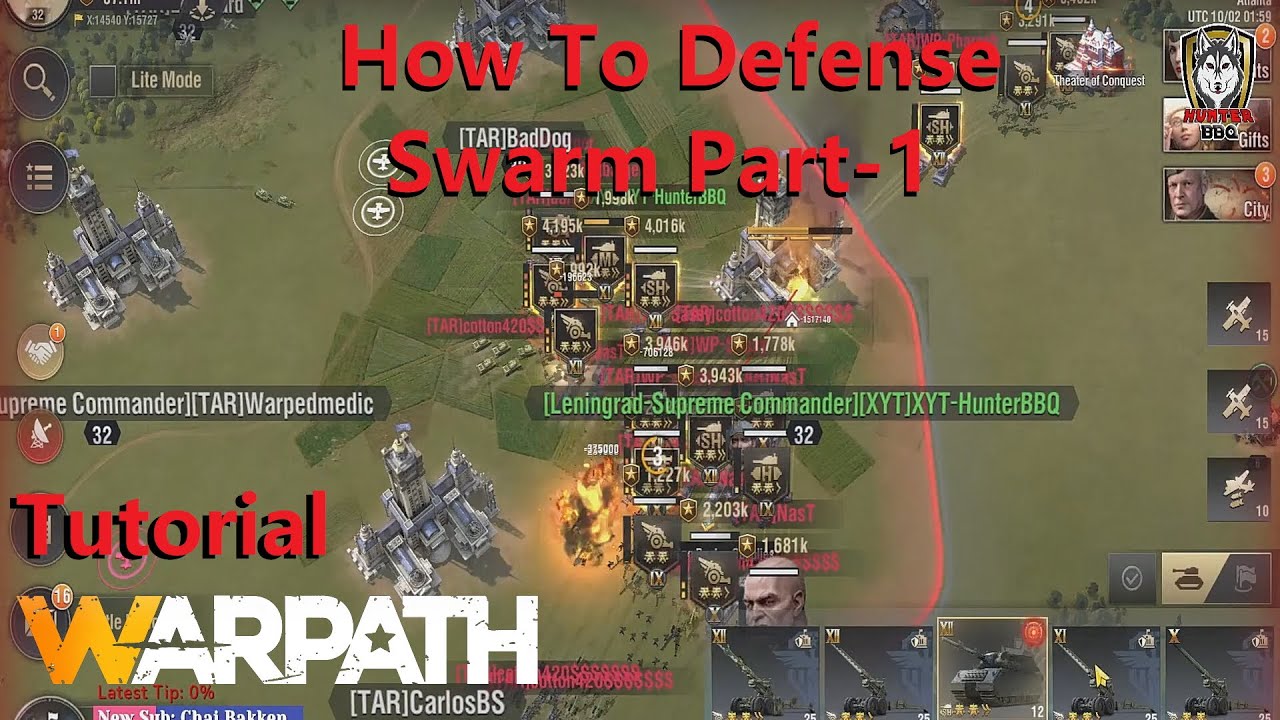 Warpath Tutorial 114- Best Way To Defense Swarm In The Game Part-1 ...