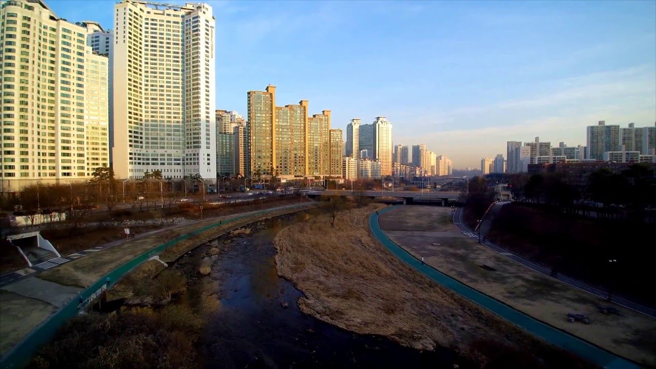 Tancheon(stream), Seongnam City, South Korea - YouTube