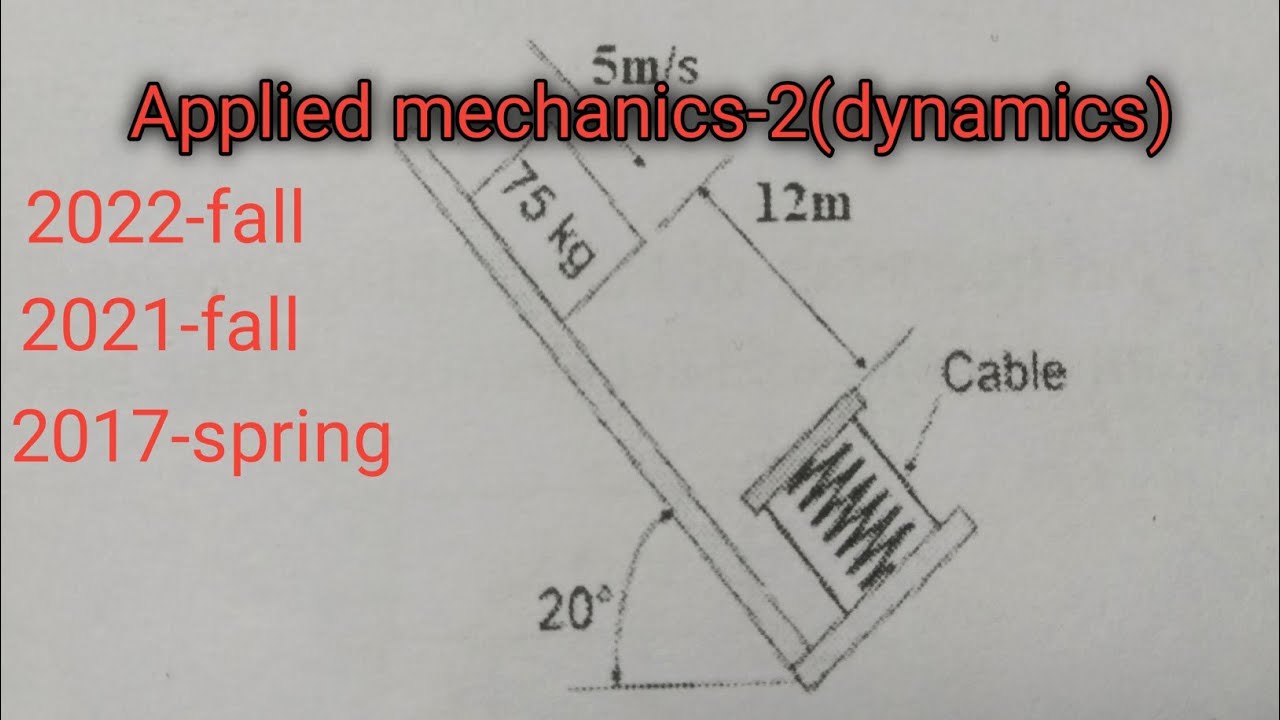 applied mechanics-2(dynamics)//work energy method for particles - YouTube