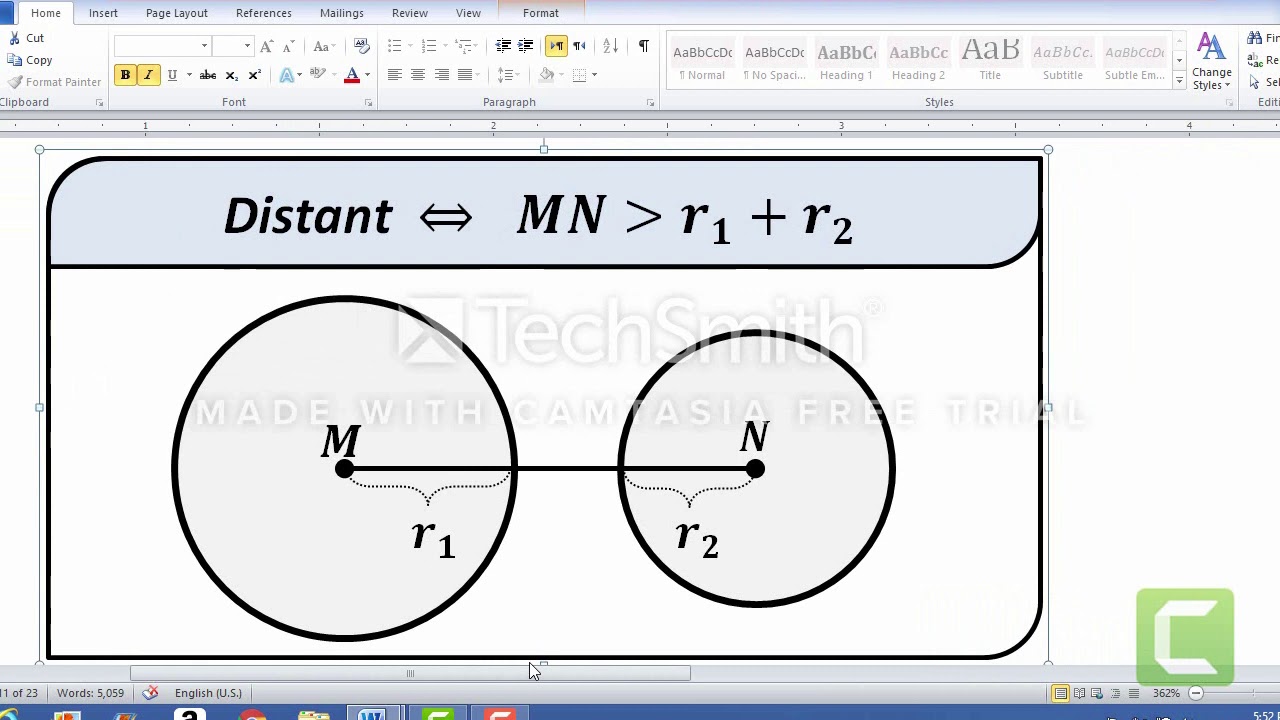 3rd Prep - Geometry - Relative positions between two circles - YouTube