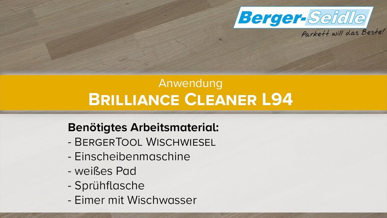 Brilliance Cleaner L94 - Anwendung - Update 2019 - DE - YouTube