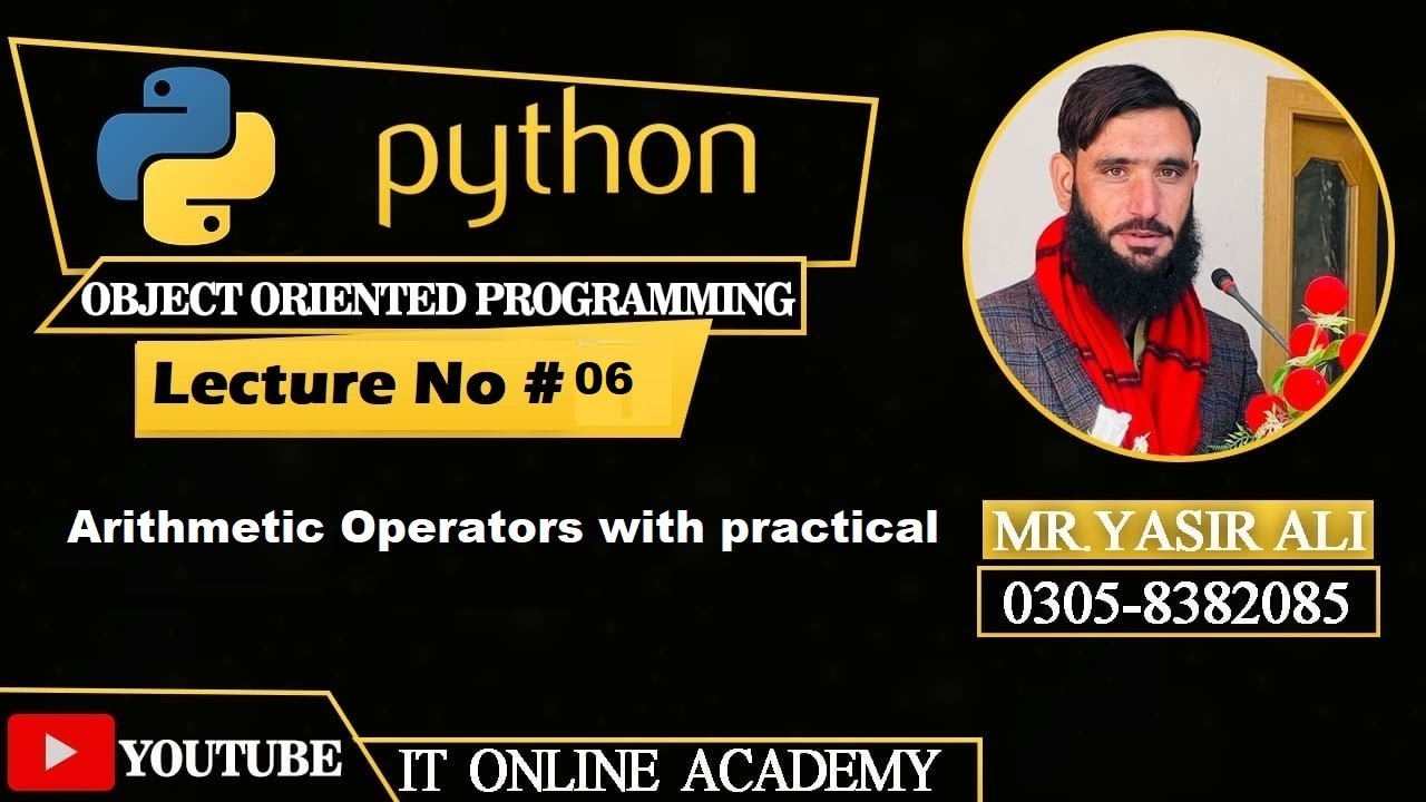 6. Arithmetic Operators in python || Operators || Basic to aadvance ...