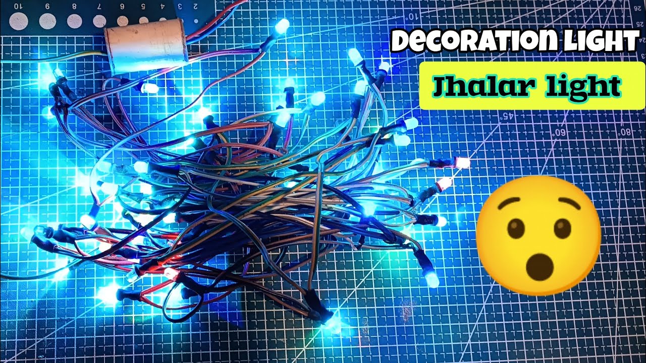 How to make jhalar light / Decoration light kaise banaye - YouTube