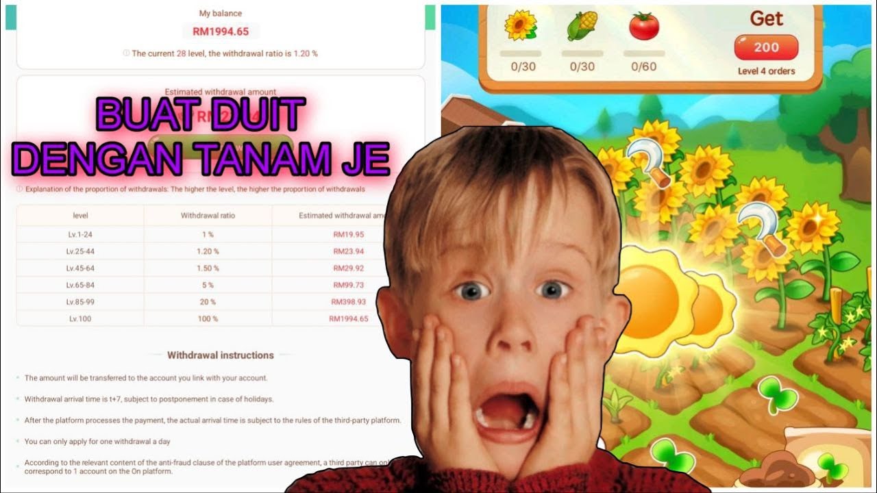 TNG FREE HINGGA RM100 HANYA DENGAN MAIN GAME TANAM - TANAM SAYUR JE ...