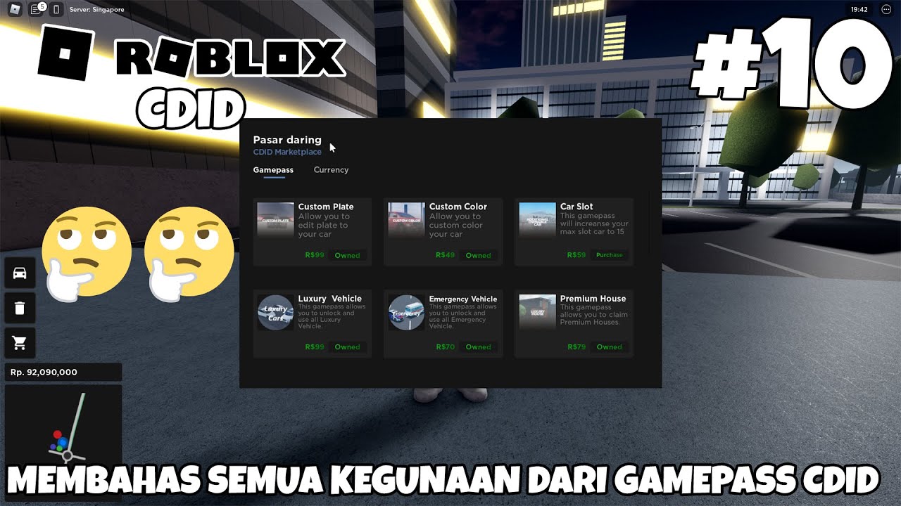 Apasih sih kegunaan dari gamepass yang ada di CDID (Roblox) - YouTube