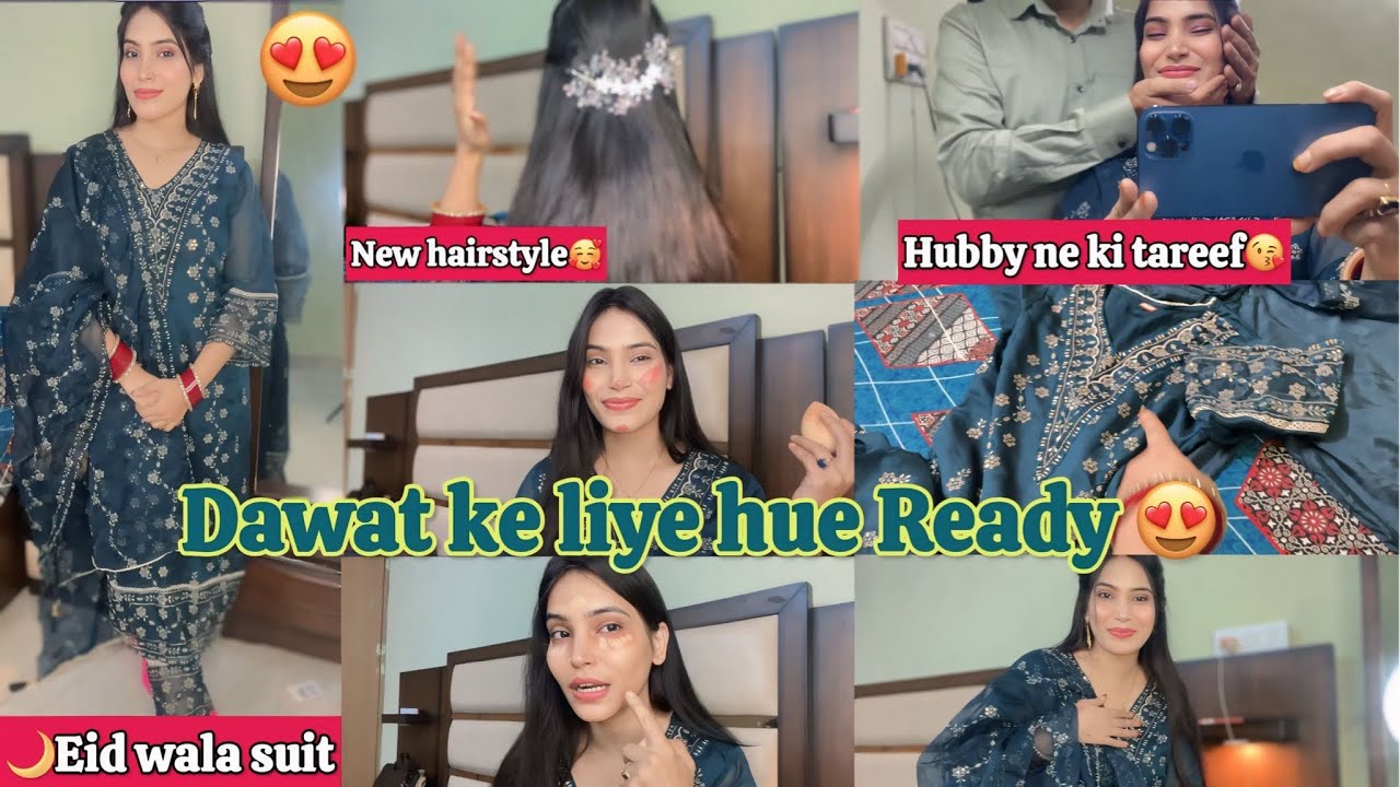 Shadi k baad wala Real Dawat Get Ready look🫶🏻 makeup tutorial k sath💕 ...