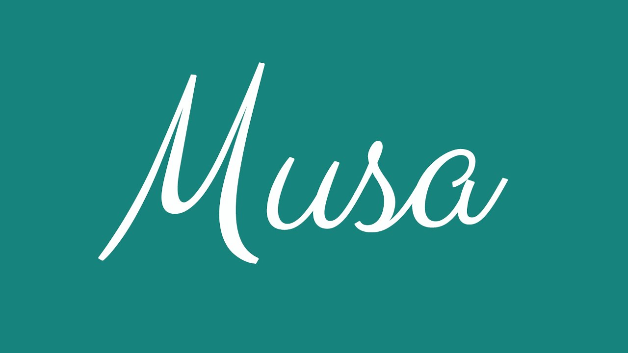 Learn how to Sign the Name Musa Stylishly in Cursive Writing - YouTube