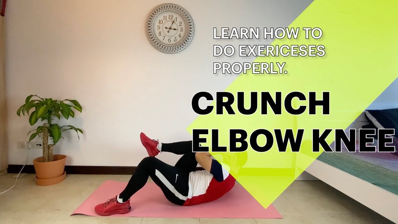 HOW TO DO CRUNCH ELBOW-KNEE (NO EQUIPMENT) | WORKOUT FOR BEGINNERS ...