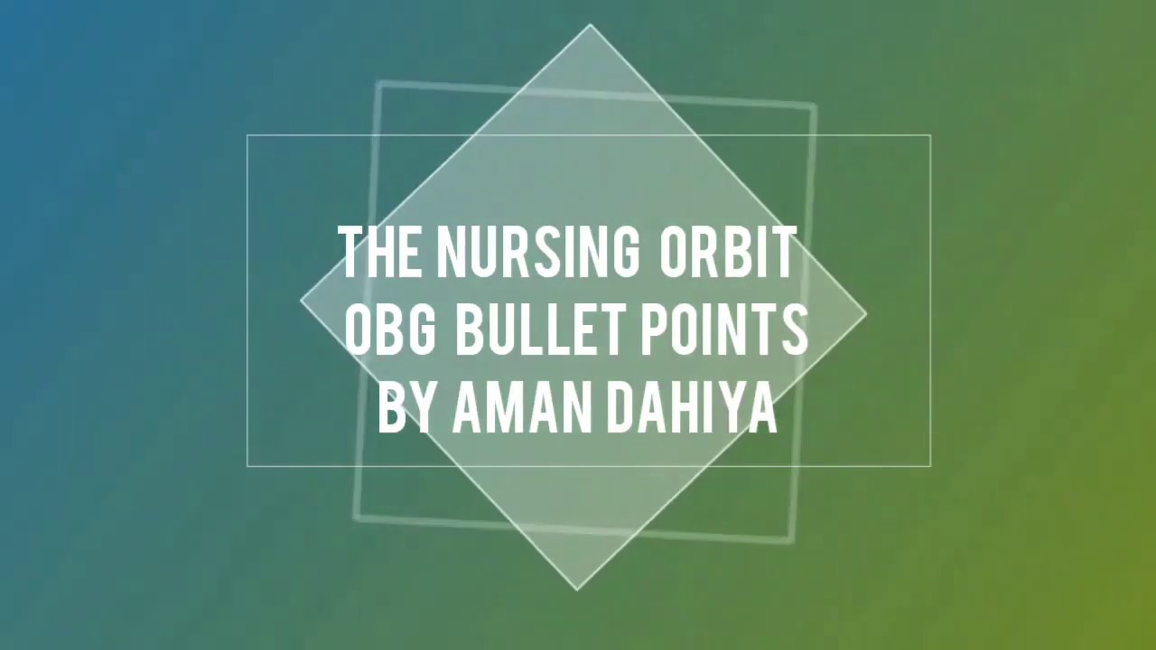 BULLET POINTS OF OBG FOR CCRAS AND JSSH BY AMAN DAHIYA - YouTube