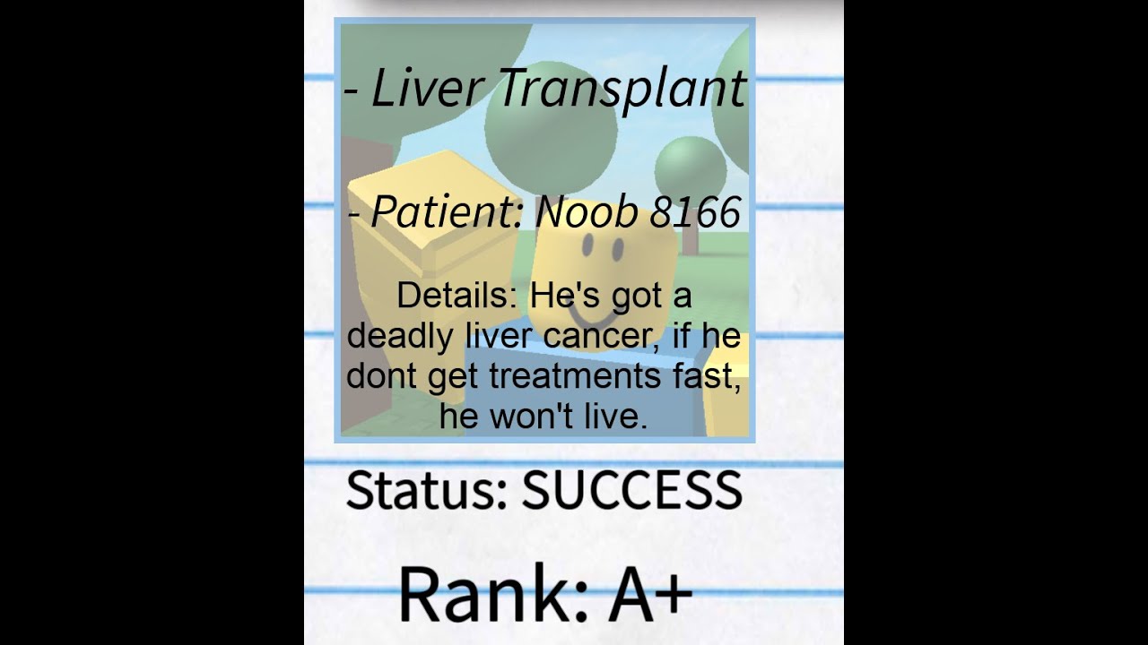 How to do liver transplant roblox surgery simulator (Easy and safe ...