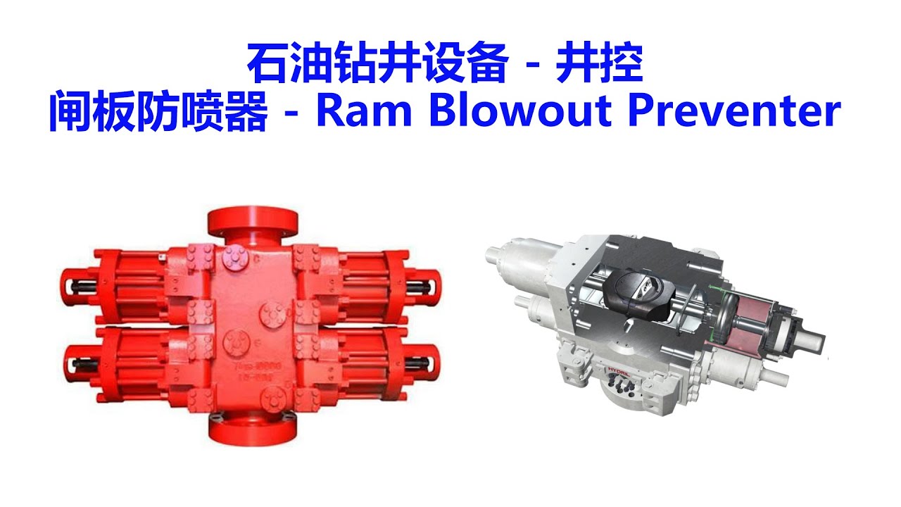 闸板防喷器 | 石油钻井英语 | 钻井设备 | Ram Blowout Preventer - YouTube