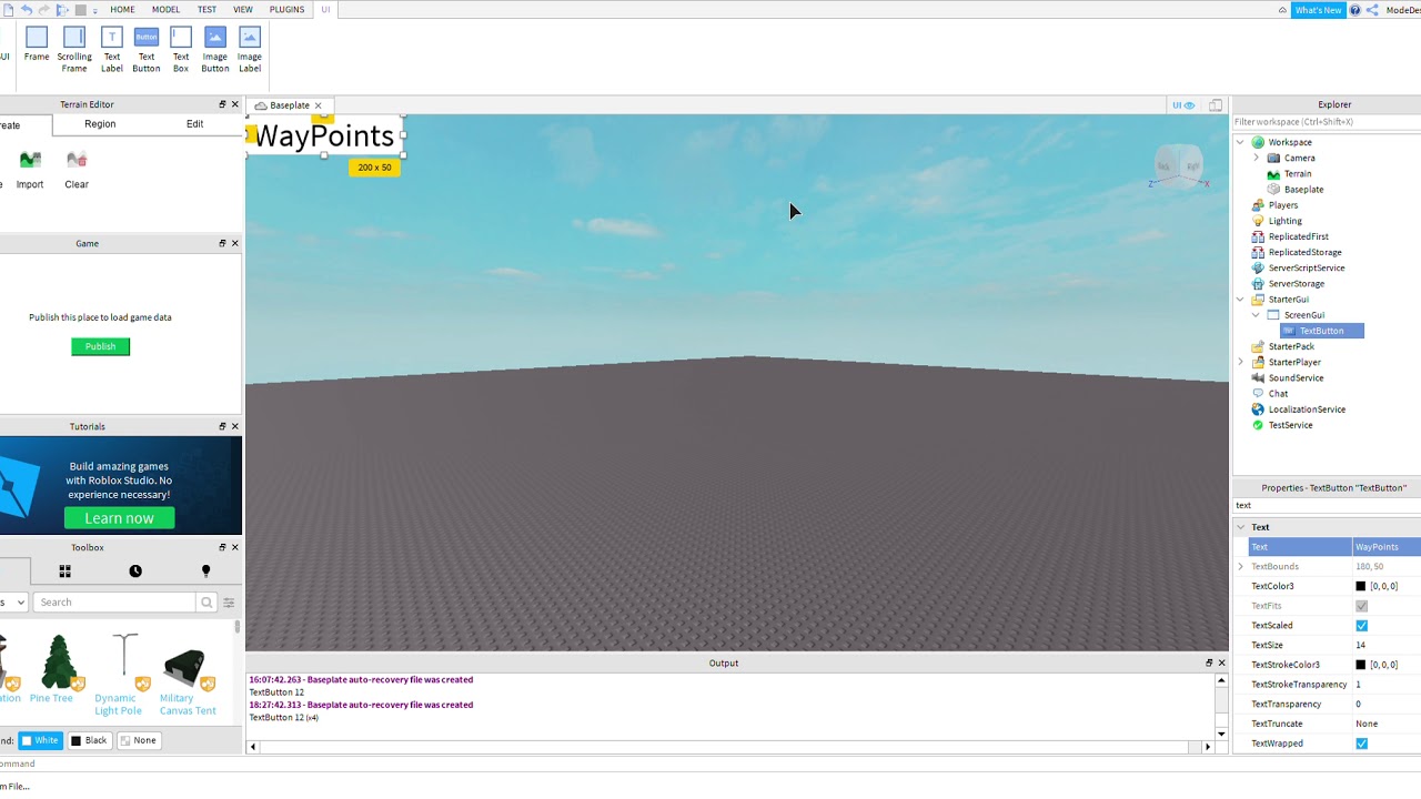 How to create a Way Points Gui (part 1) - YouTube