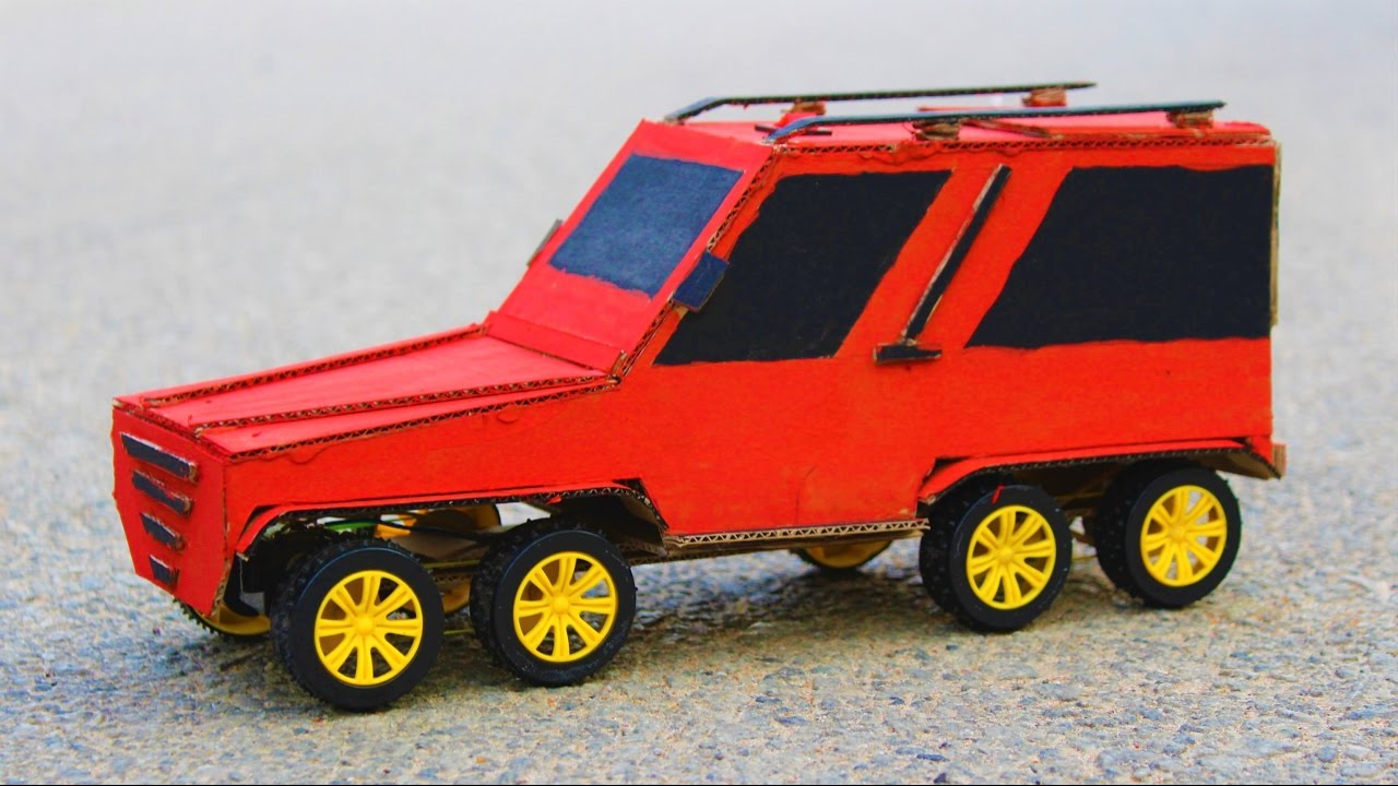 how to make a off road car - 8 wheel drive Car - YouTube