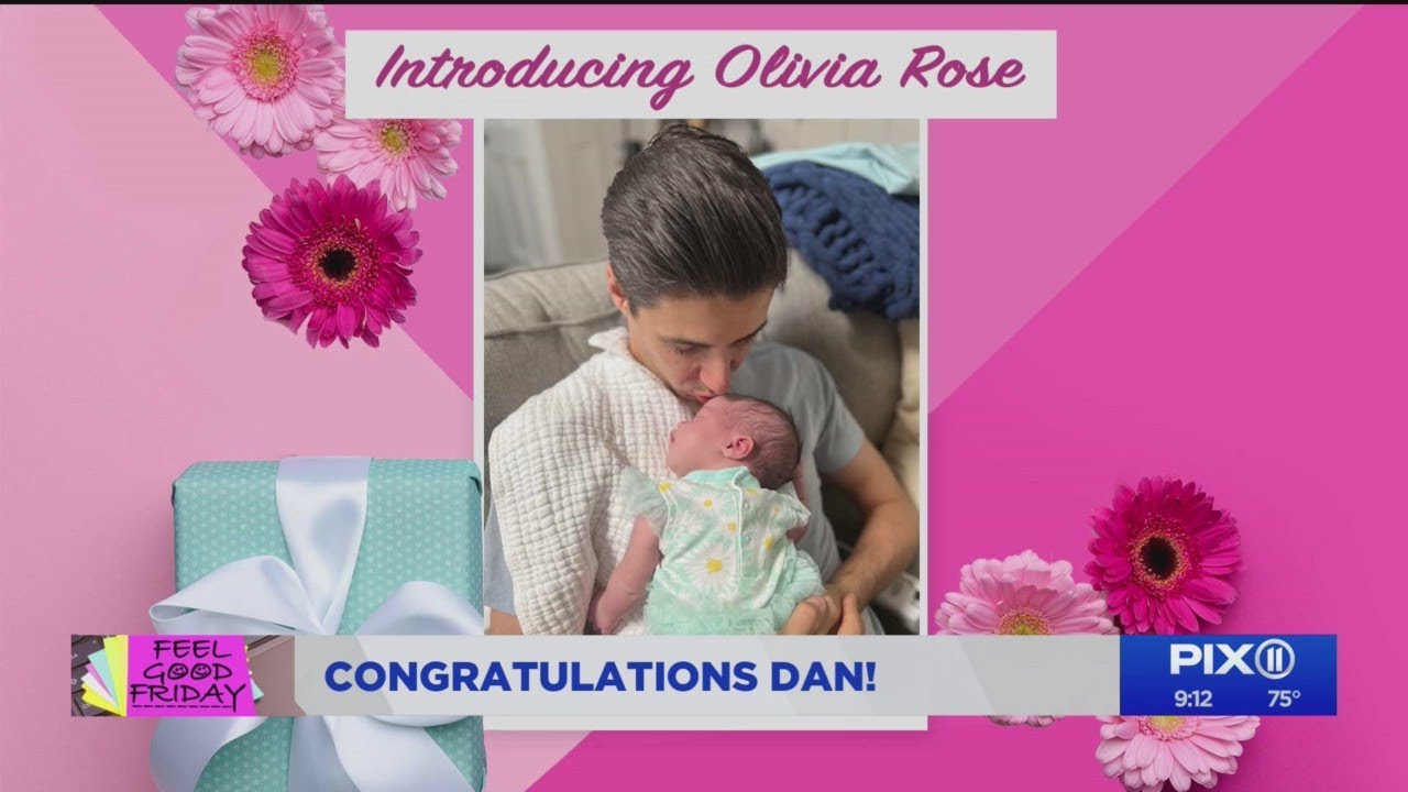 PIX11's Dan Mannarino introduces baby daughter Olivia Rose - YouTube