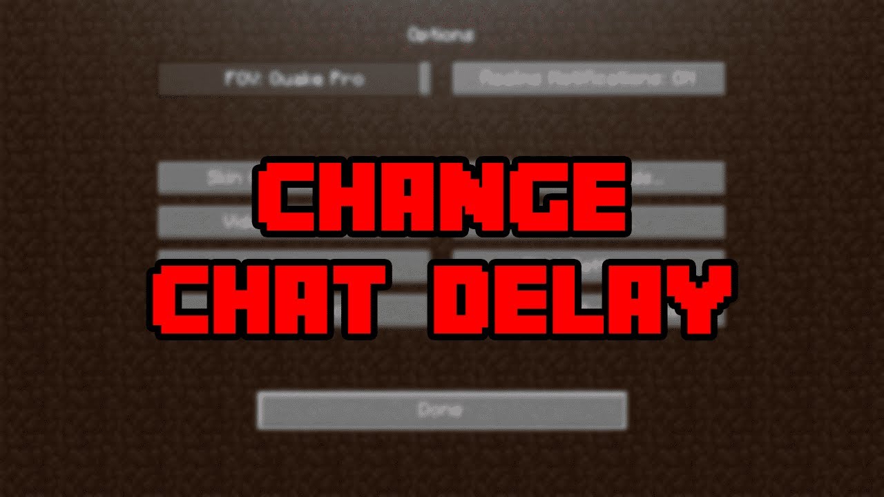 How To Turn Chat Delay On & Off In Minecraft! - How To Enable/Disable ...