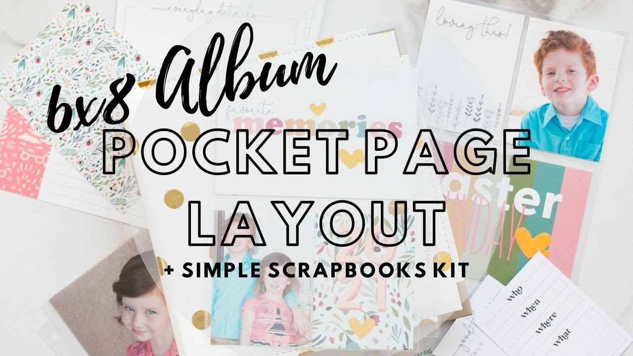 Pocket Page Layout + Simply Scrapbooks Kit - YouTube