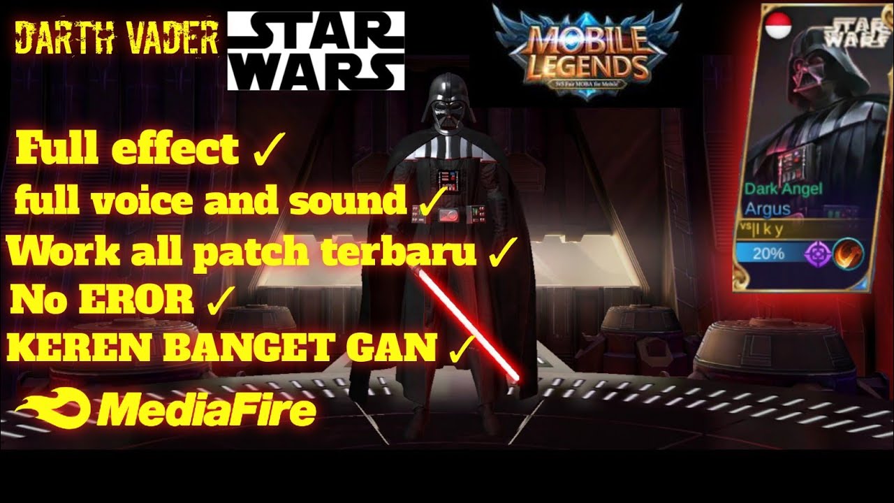 SCRIPT SKIN ARGUS STAR WARS DARTH VADER || FULL EFFECT VOICE || NO PW ...