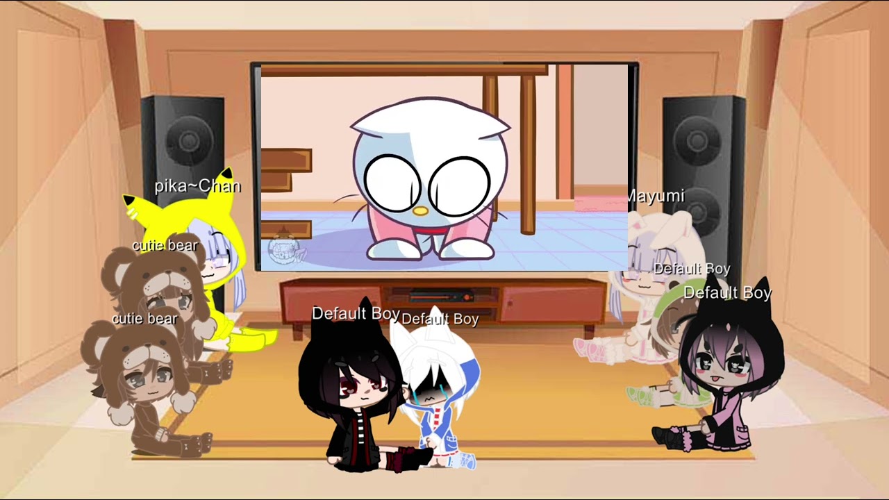 Hello kitty characters and more react to hell on kitty 🐱 🔥 pls don’t ...