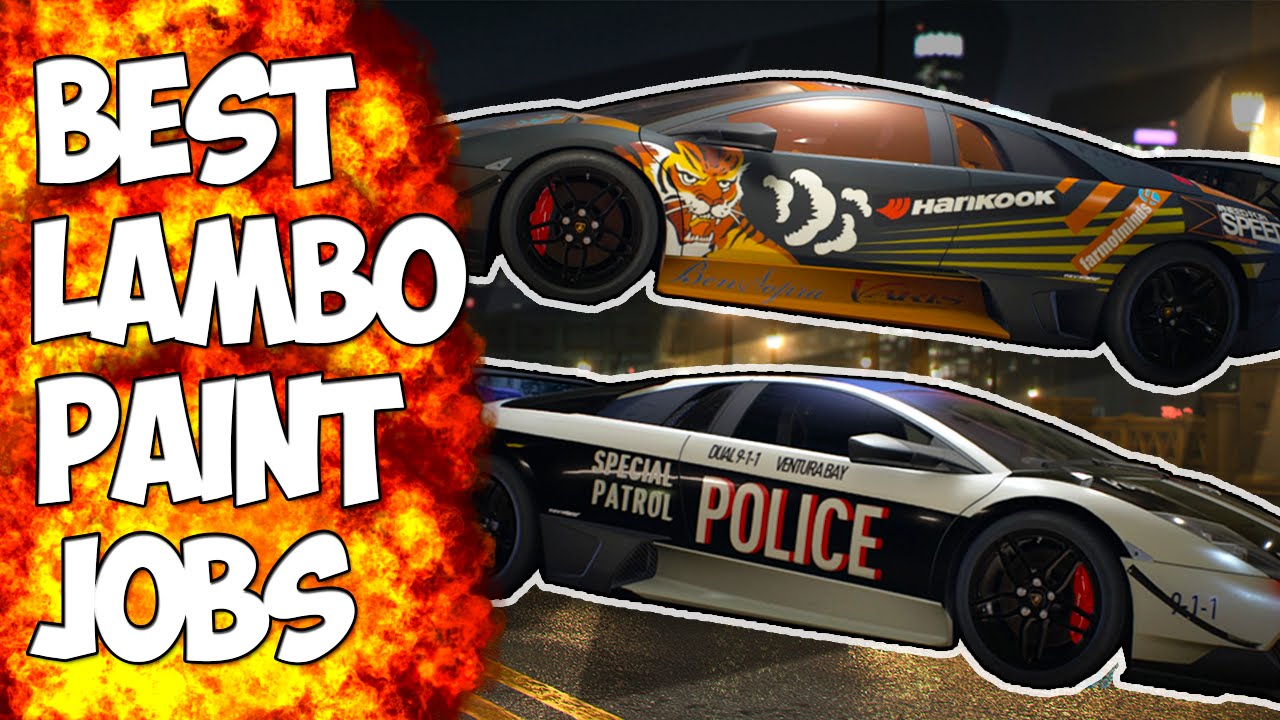 BEST LAMBORGHINI PAINT JOBS IN NEED FOR SPEED! KSI, DIGITAL, POLICE ...