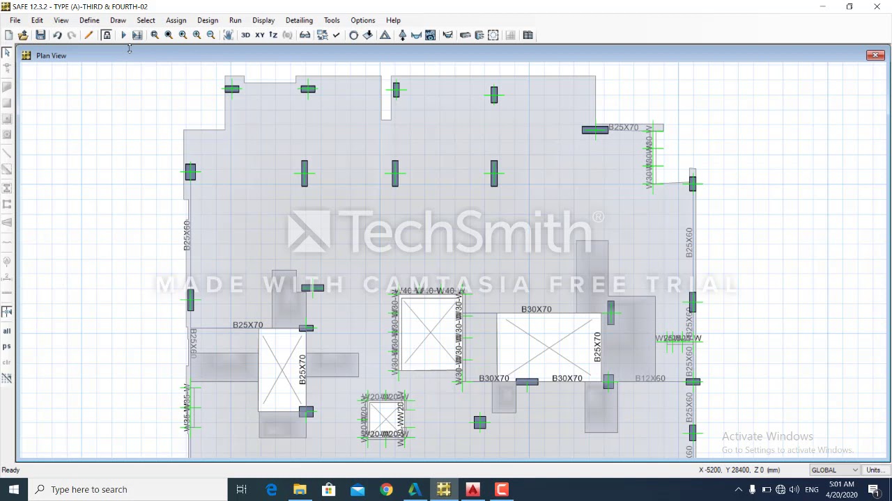 punching shear RFT using SAFE Program - YouTube
