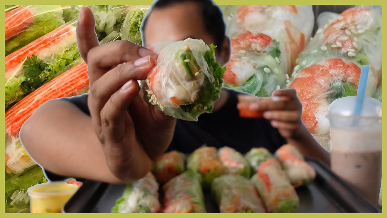 VIETNAMESE SPRING ROLL yang BESAR-BESAR 😋 (mukbang malaysia) - YouTube