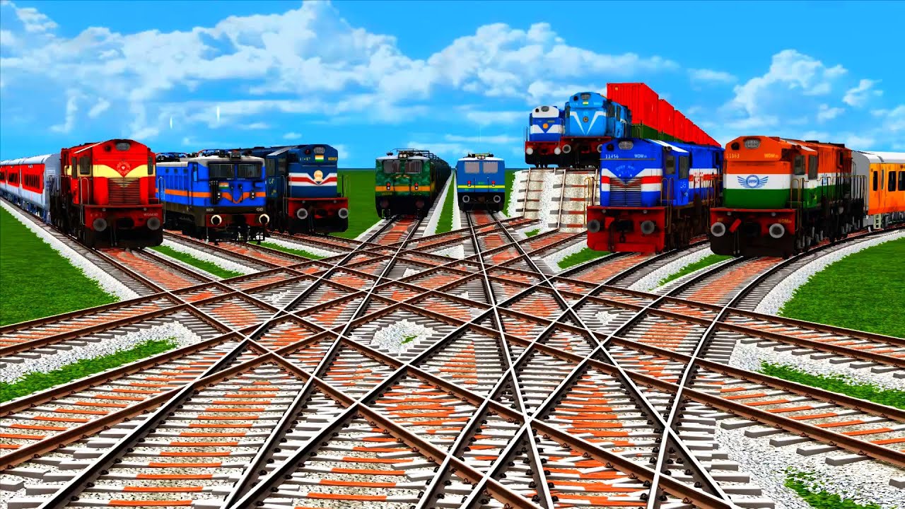 9 Most Bumpy & Messy Railway Tracks🚦Trains Jump on Bumpy Rail Tracks⚠ ...