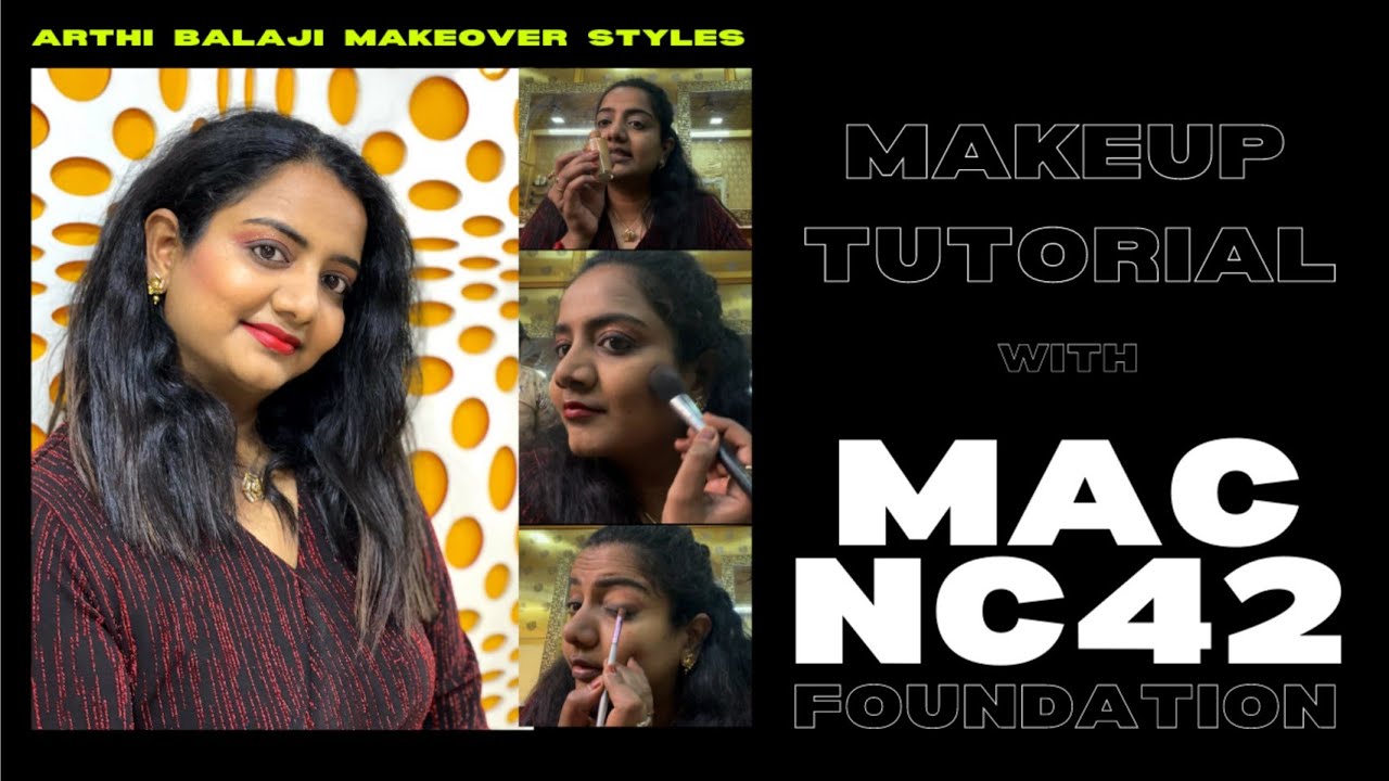 Makeup Tutorial with MAC NC42 Studio Fix Fluid Foundation தமிழில் ...
