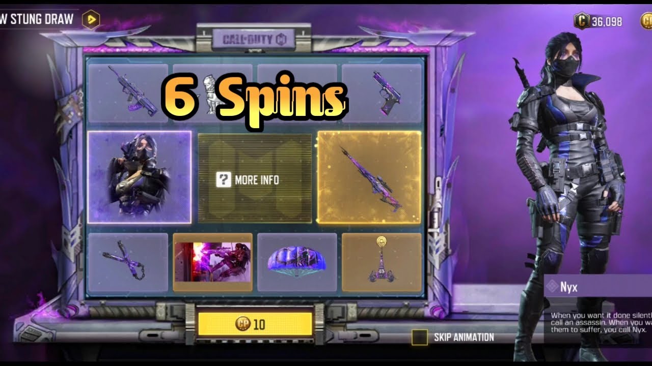 TRYING 6 SPINS ON SHADOW STUNG DRAW FOR SVD TOXICANT & NYX CHARACTER IN ...