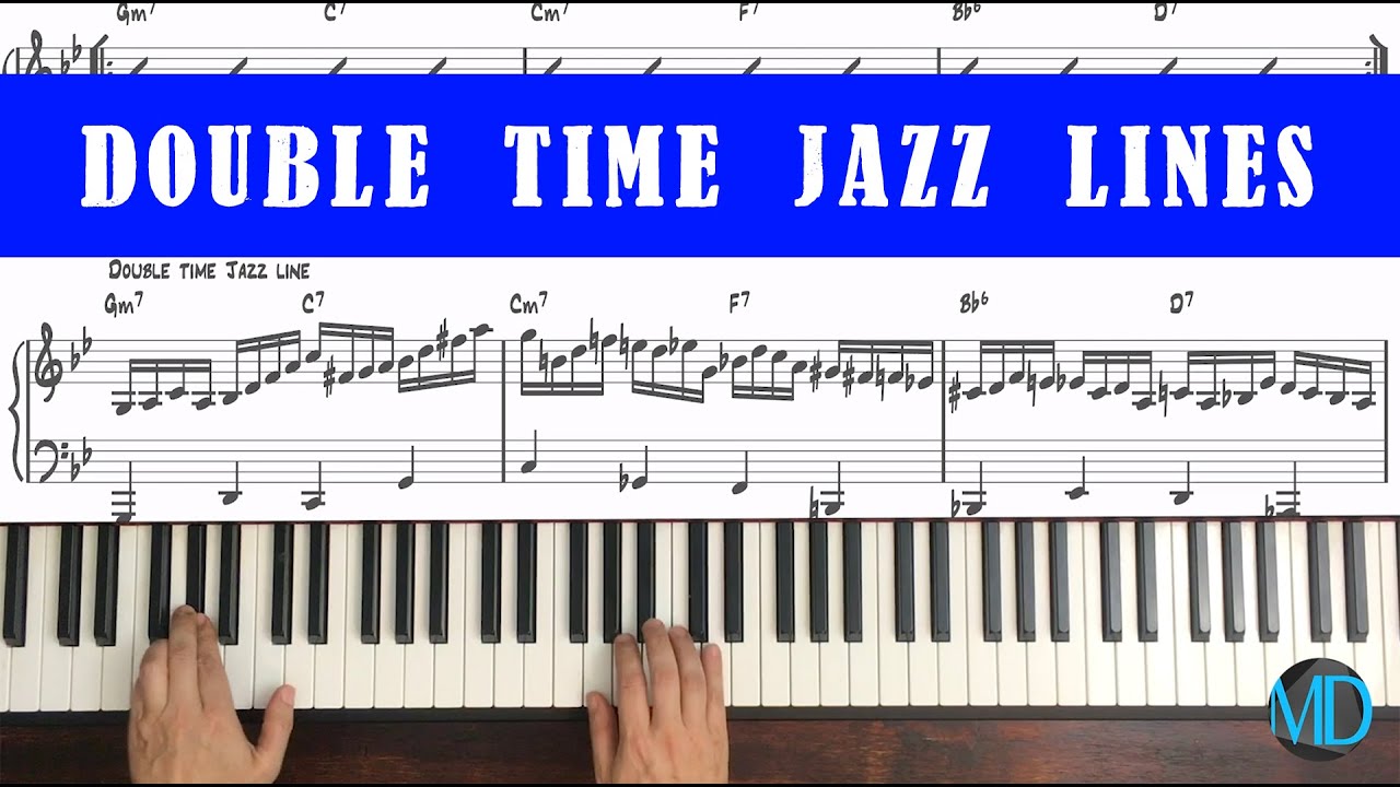 Double Time Jazz Lines Demo (over a standard turnaround progression ...
