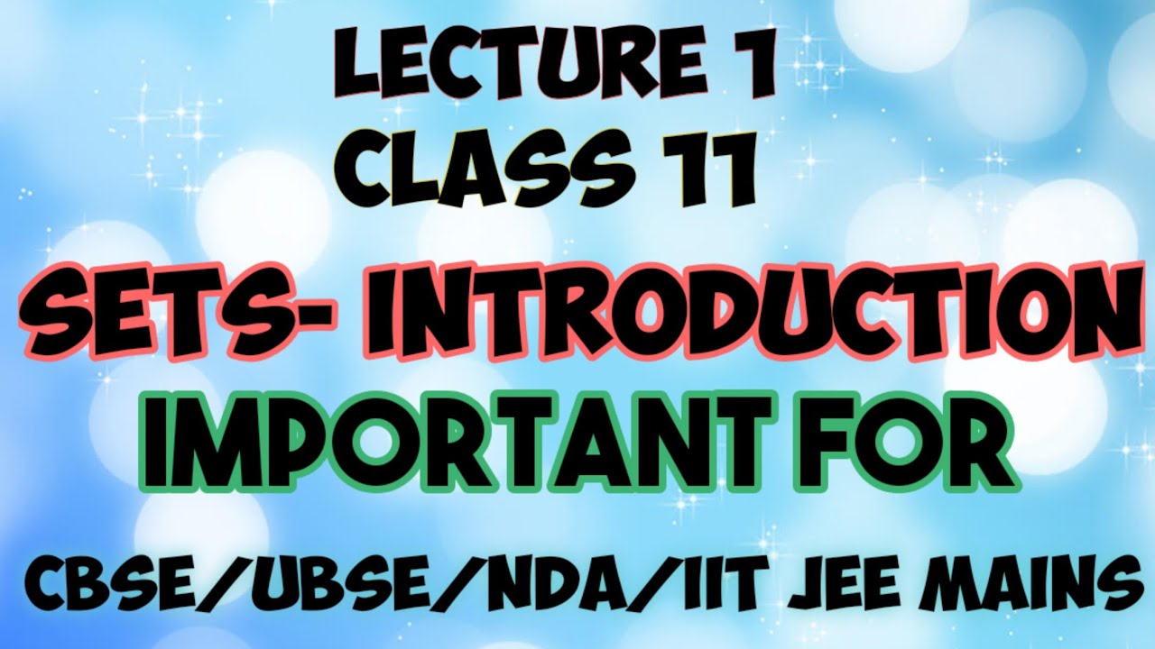 class 11 MATHEMATICS Chapter-SET Topic- Introduction (definition ...