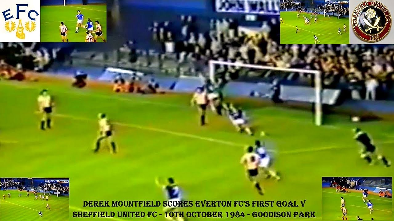 DEREK MOUNTFIELD SCORING EVERTON FC’S FIRST GOAL V SHEFFIELD UNITED FC ...