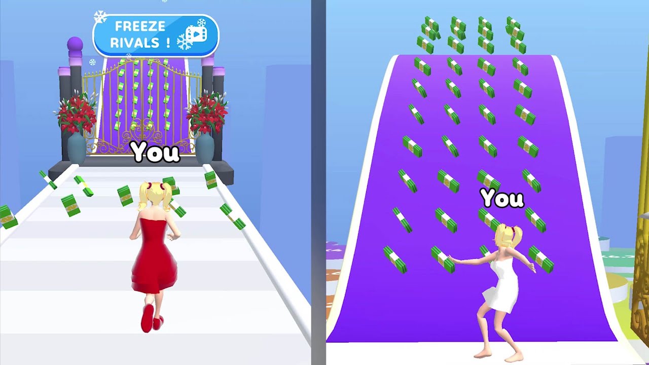 Beauty Race - Android,iOS All Levels (1-2) Game Play Endless Run - YouTube