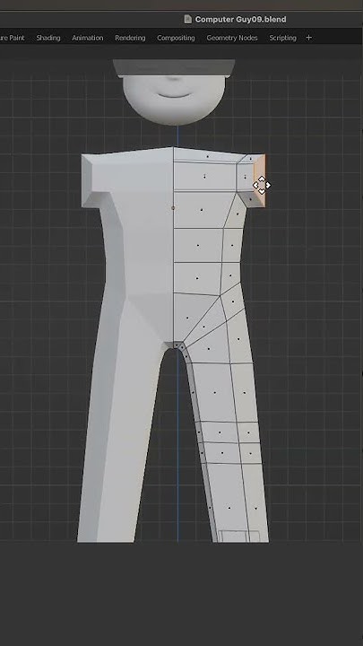 Modeling the Body #shorts Blender 3.1 Beginner Tutorial - Converting a 2D Illustration to 3D ...