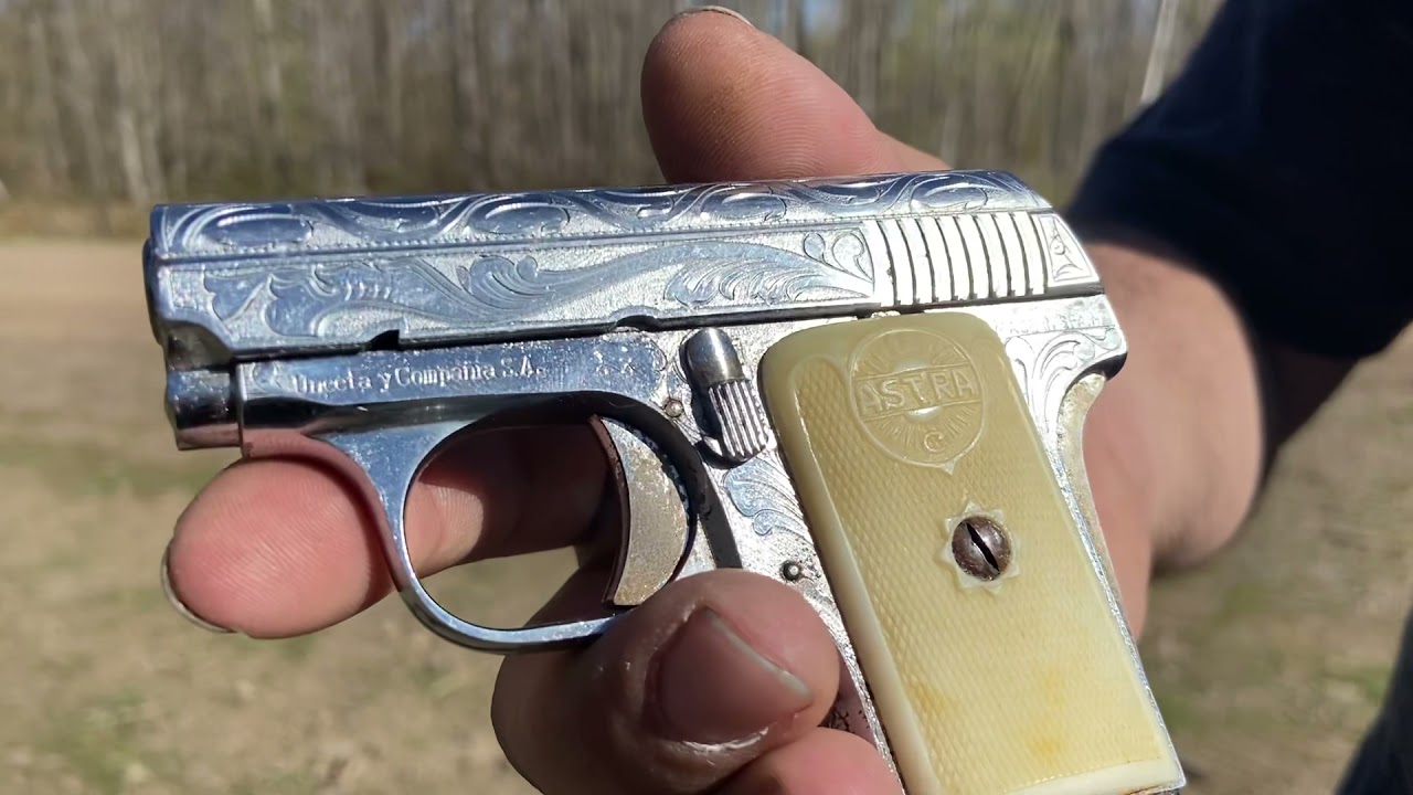 ASTRA FIRECAT / ASTRA 200 ENGRAVED 25 ACP PISTOL - YouTube