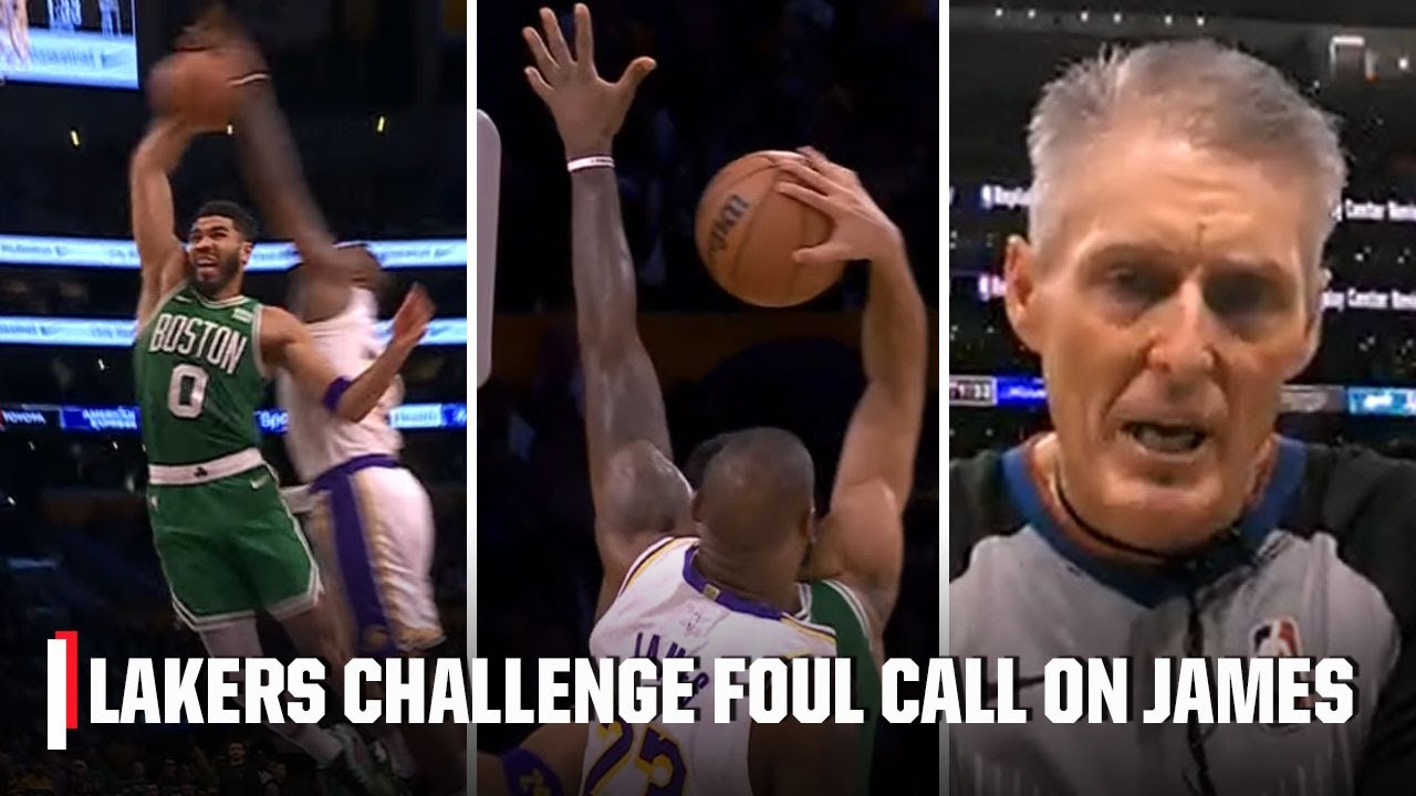 TATUM BLOCKED BY JAMES 😱🚨 | NBA on ESPN - YouTube