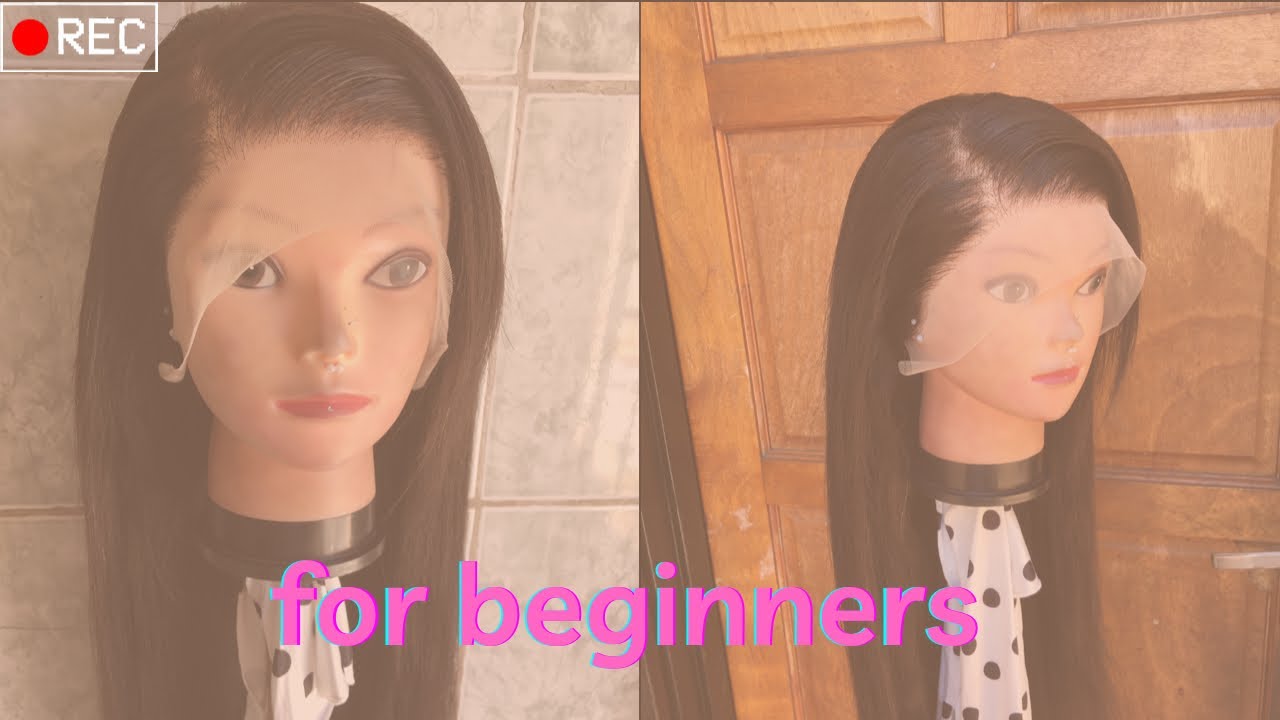 How to make a frontal wig for beginners| very detailed - YouTube