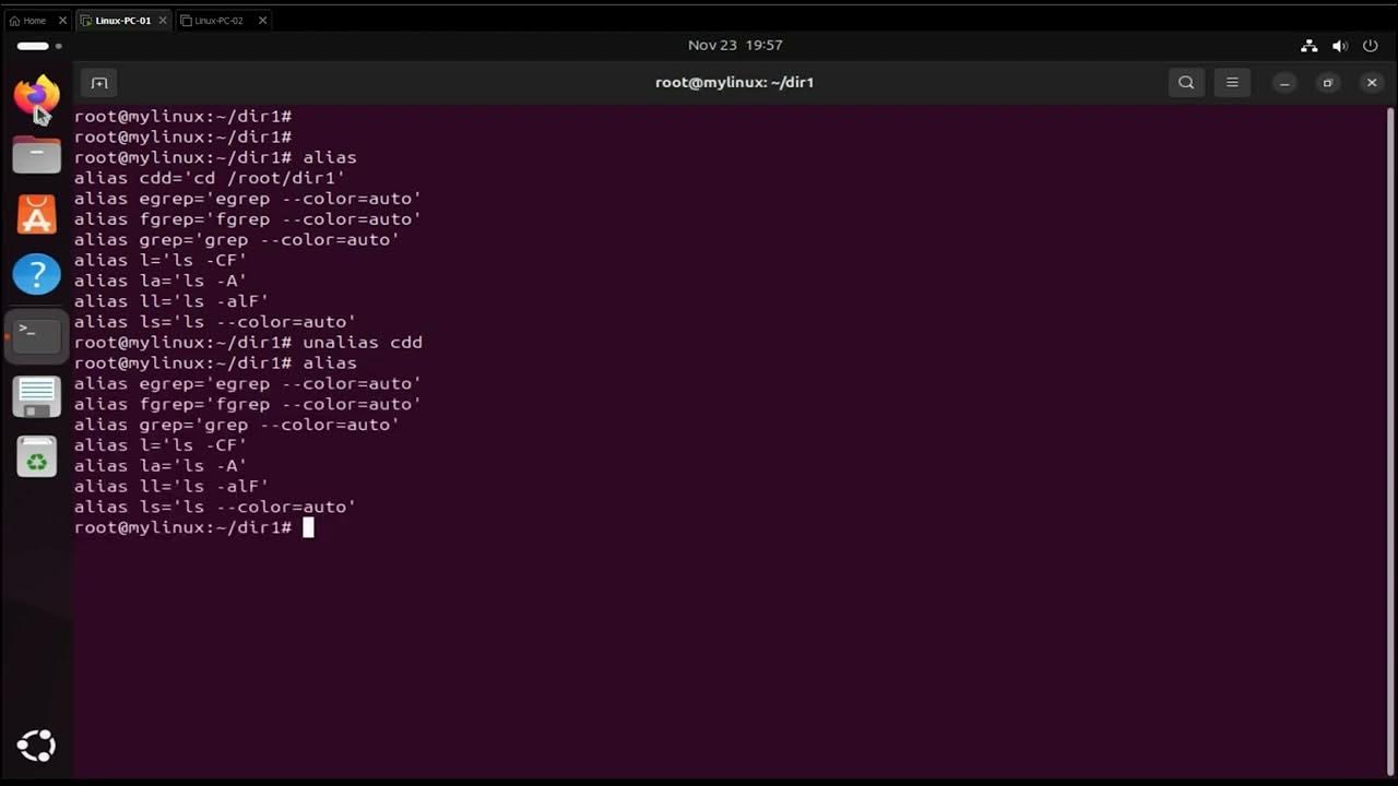 'UNALIAS' Linux Commands Part- 51 #linux #networking #linuxadministration #firewall #education ...