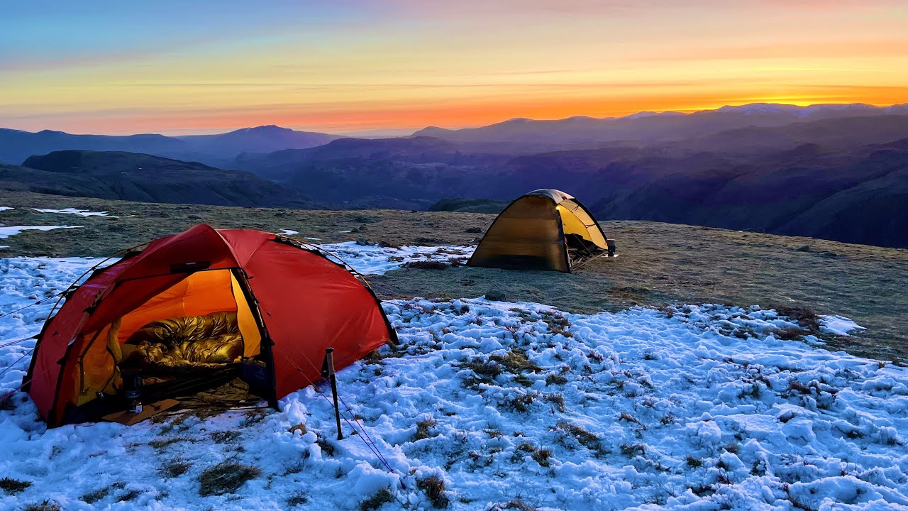 FREEZING Winter Wild Camping in the Lake District Mountains - YouTube