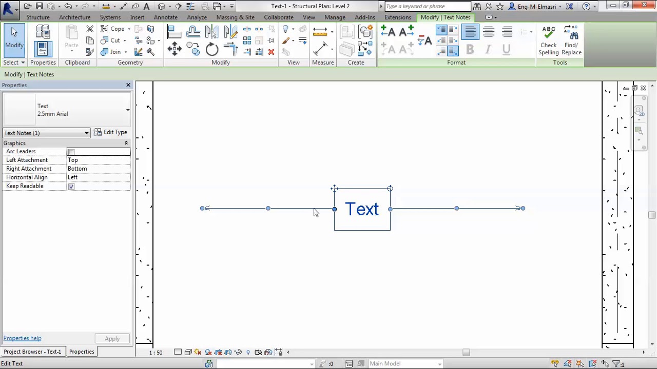 Revit Structure 19 Text 02 Text Properties - YouTube
