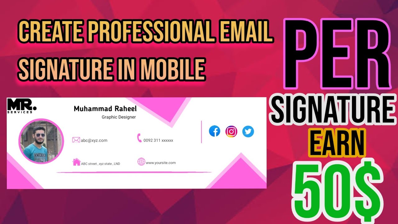 How to create a professional email signature without Photoshop| Make ...