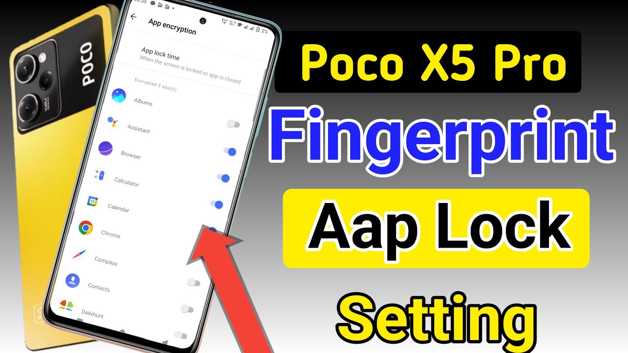 Poco x5 pro 5g fingerprint app lock/Poco x5 pro me app lock kaise kare ...