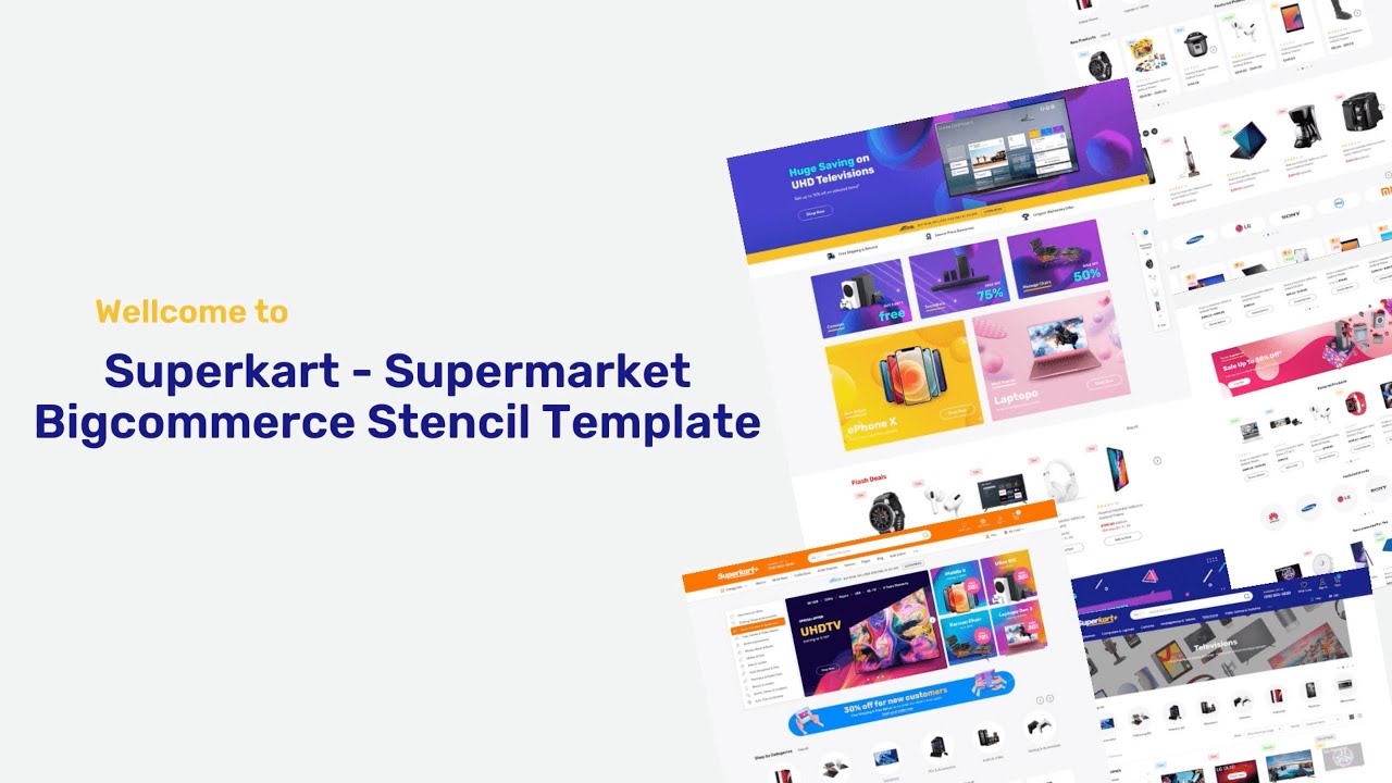 SuperKart - Supermarket BigCommerce Stencil Template - YouTube