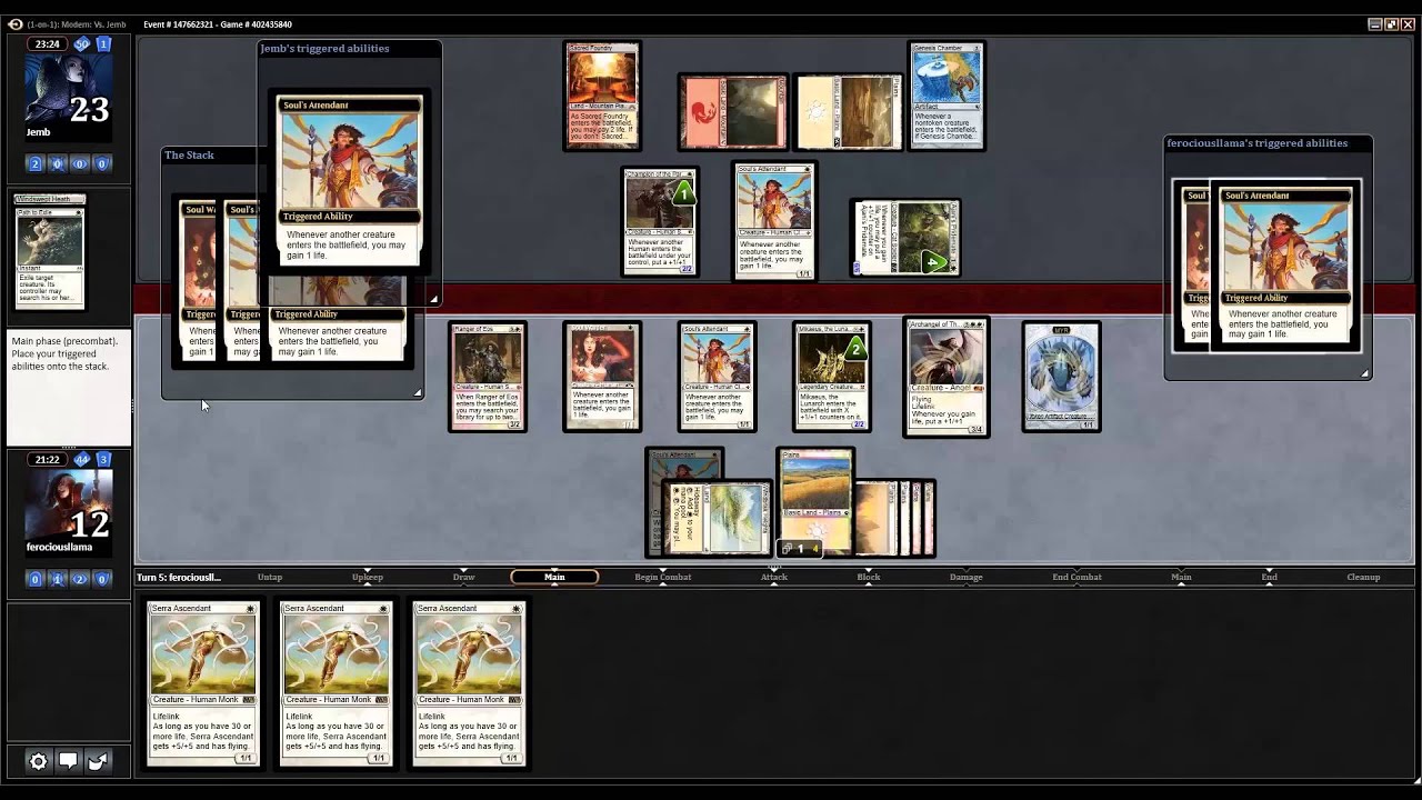 MTG Modern Magic Soul Sisters #1 vs RW Soul Sisters Match 5 - YouTube