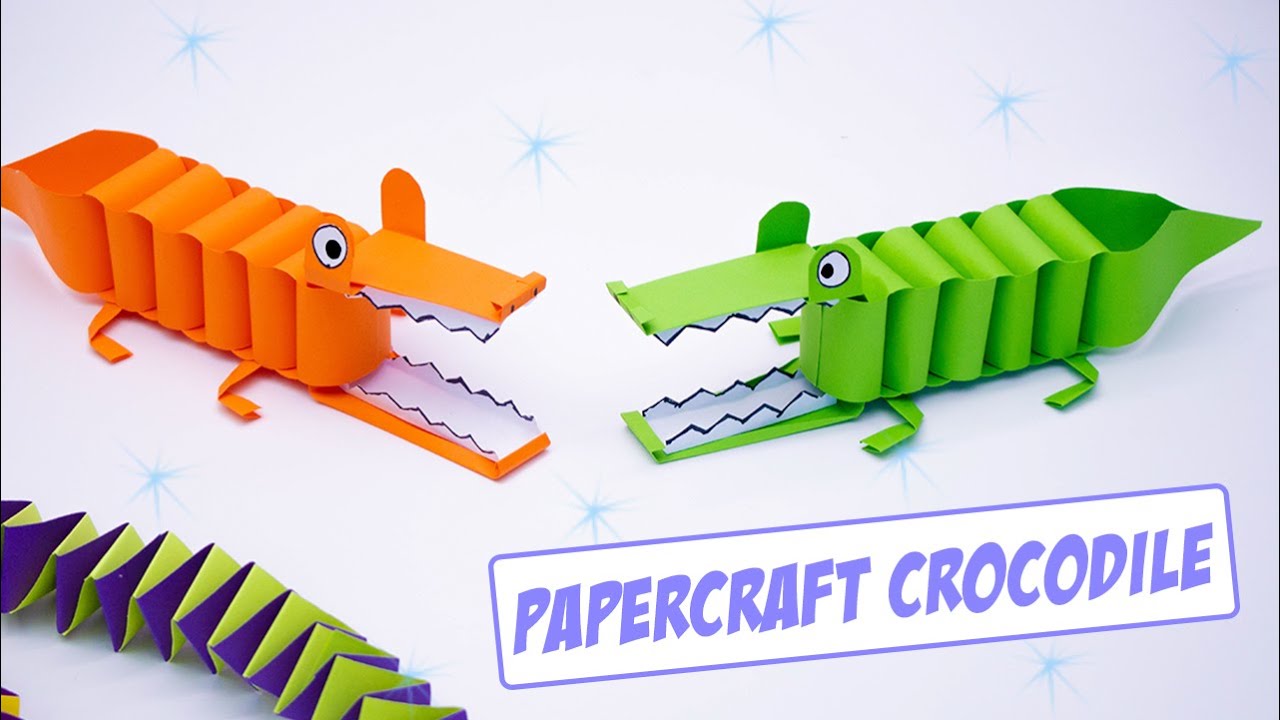 Papercraft Crocodile || How to make paper crocodile - YouTube